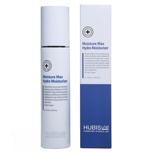 HUBISLAB MOISTURE MAX HYDRO VEIDO DRĖKIKLIS, 120ml – PERFECTSKIN.LT